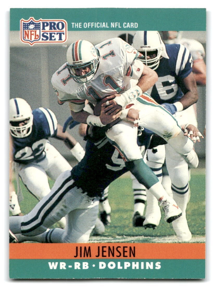Jim Jensen 1990 Pro Set FOOTBALL #180 Miami Dolphins | eBay
