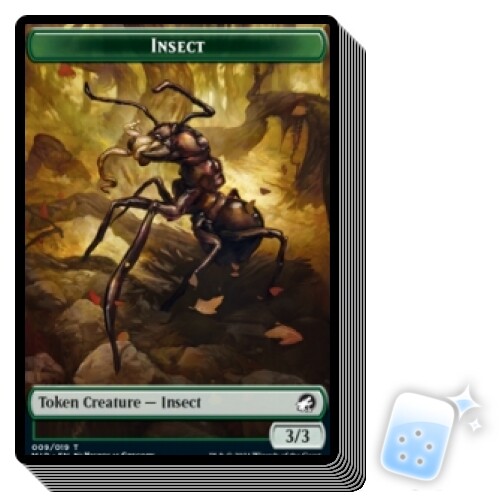 10 pcs INSECT TOKEN (9/19) Innistrad: Midnight Hunt MID Magic MTG MINT ...