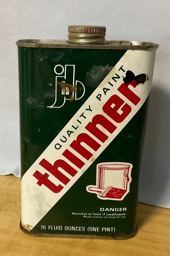 Vintage JB Paint Thinner 1 Pint Turpentine & Rosin Factors Of Texas El ...