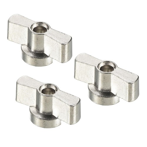 37x18mm Valve Control Knob, 3 Pcs Tee Crank Wing Handle, Silver Tone | eBay