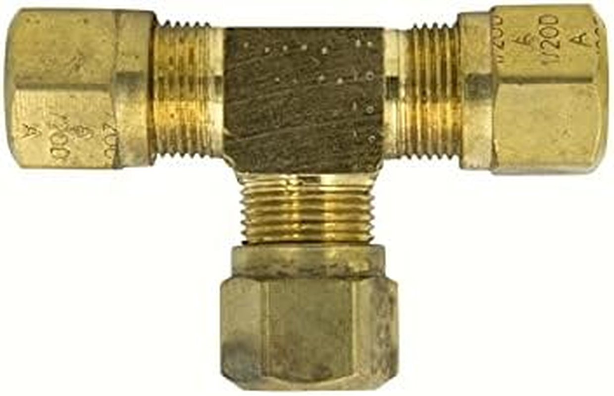 Brass Air Brake Tube D.O.T Compression Fitting Union Tee (3/8" X 3/8" X ...