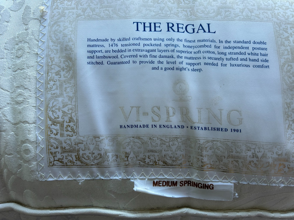 British Handmade Vi Spring Regal 5ft king Size bed Mattress Pocket ...