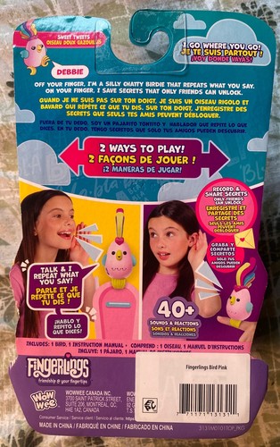 Talking Bird Toy Fingerlings Sweet Tweets Interactive Recording WowWee ...