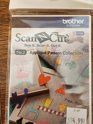 NEW Brother Scan N Cut USB No. 2 Appliqué Pattern Collection ScanNCut ...