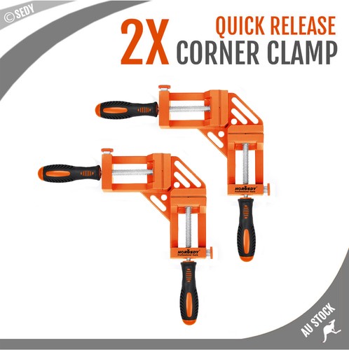 2x Double Corner Clamp Vice Mitre Right Angle Quick Release Frame ...