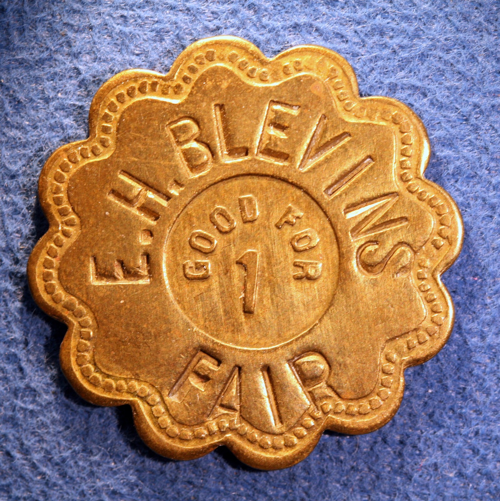 UNLISTED Arkansas transit token - E.H. Blevins, 1 Fair (sic), Little ...