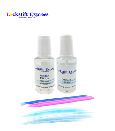 Lackstift Set geeignet für VW / Audi, LH5X Night Blue Met. + Klarlack ...