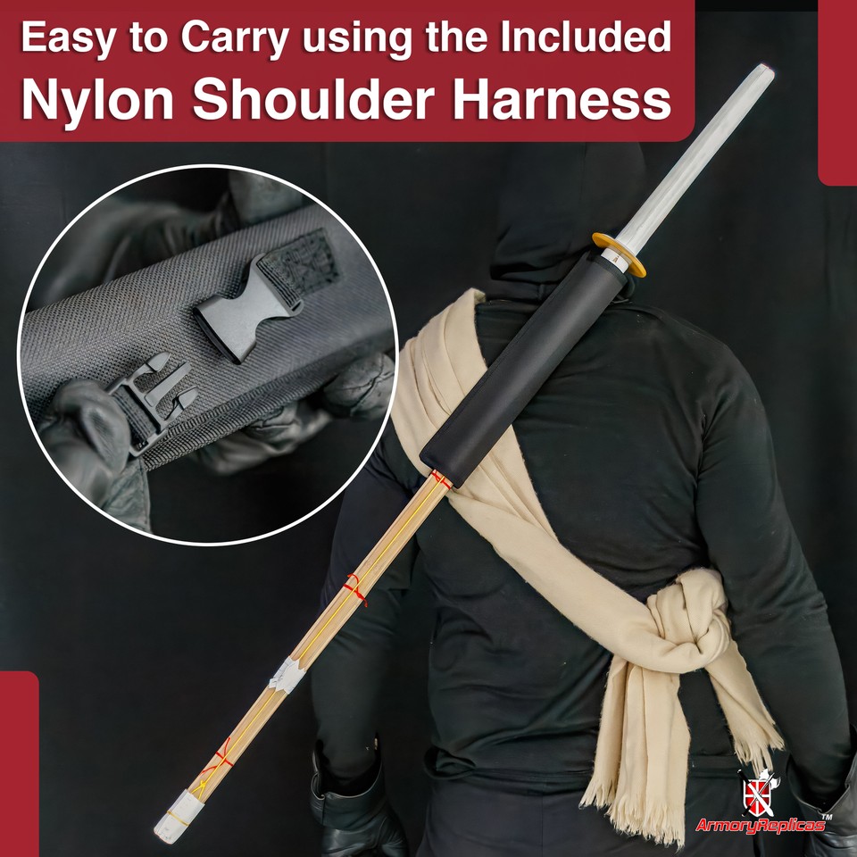 Kendo Shinai Bamboo Practice Katana Sword 44" Training Samurai Martial ...
