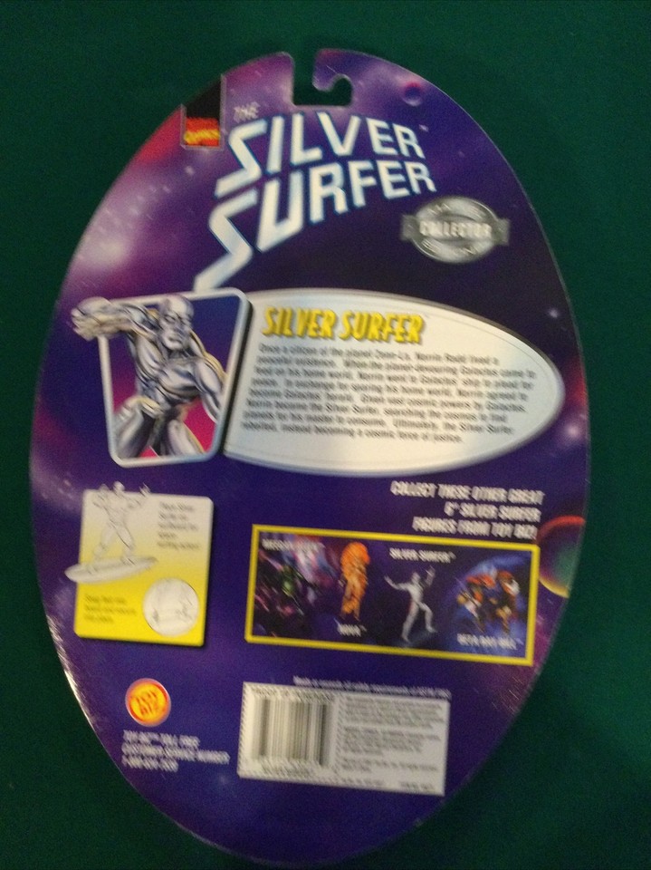 SILVER SURFER MARVEL SUPERHERO WITH COSMIC POWER SURFBOARD 30TH ...