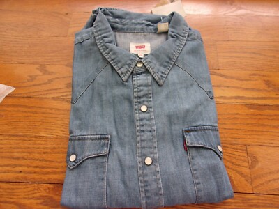 Levi's Men's Long Sleeve Denim Button Up Casual Shirt 66986 - Light OR ...