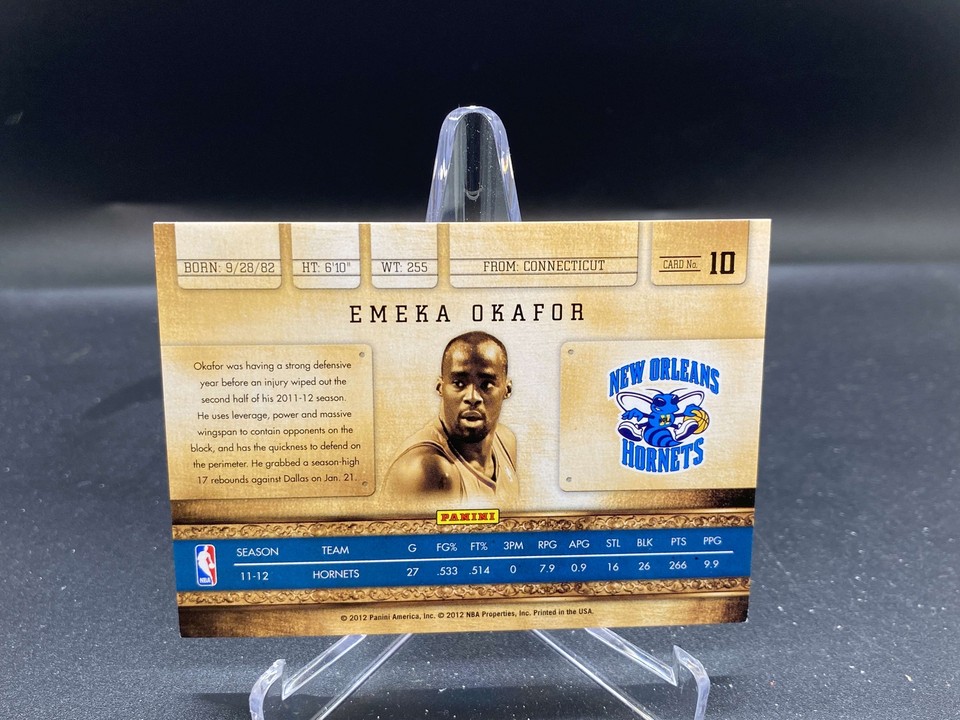 Emeka Okafor 2011-12 Gold Standard #10 /299 Hornets EX-NM | eBay
