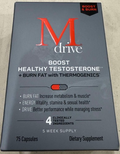 Mdrive Boost Healthy Testosterone Dietary 75 Capsules Exp05/2025+ New ...