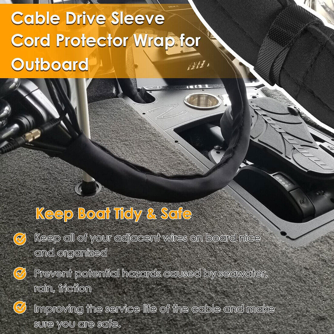 For T-H Marine Troll Jacket Trolling Motor Cable Organizer Sleeve ...