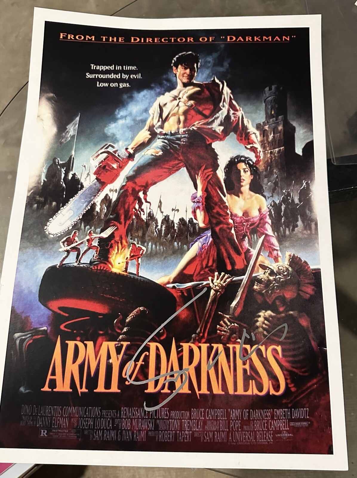 Sam Raimi signed 12x18 Army Of Darkness movie poster | eBay