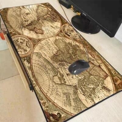 Large Gaming Mouse Pad Desk Mat Old World Map Keyboard PC Gamer Office ...