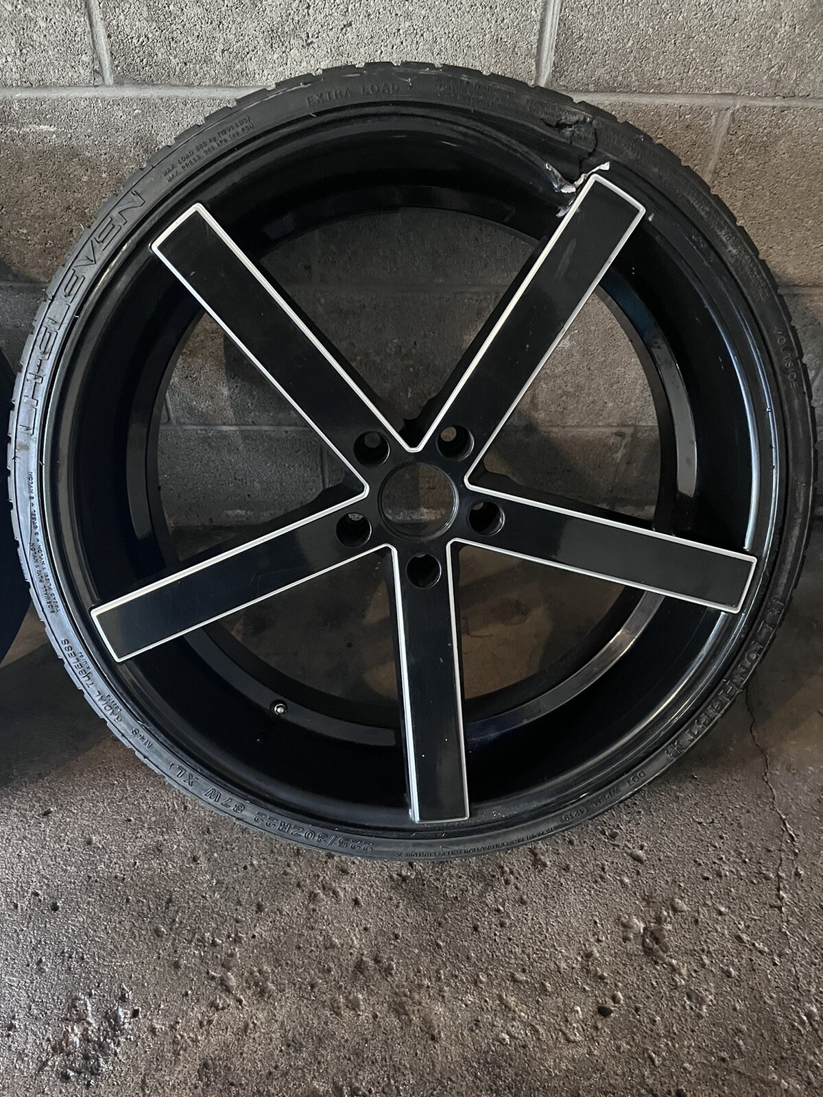 22 inch 22x8.5 RAVETTI M1 BLACK MILLED wheels rims 5x120 +38 | eBay