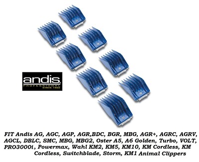ANDIS UNIVERSAL 8pc Attachment Guard COMB SET*Fit Many Laube,Geib ...
