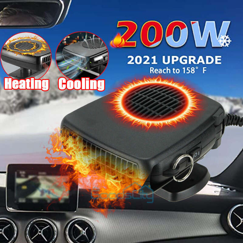 200W Portable Electric Car Heater 12V DC Heating Fan Defogger Defroster ...