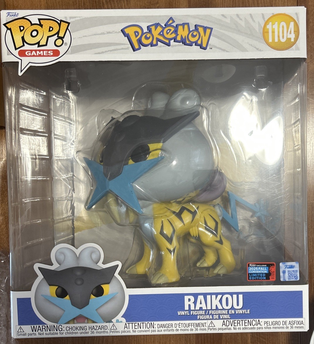 Funko Pop! Vinyl Jumbo 10 in: Pokémon - Raikou - Amazon New York Comic ...