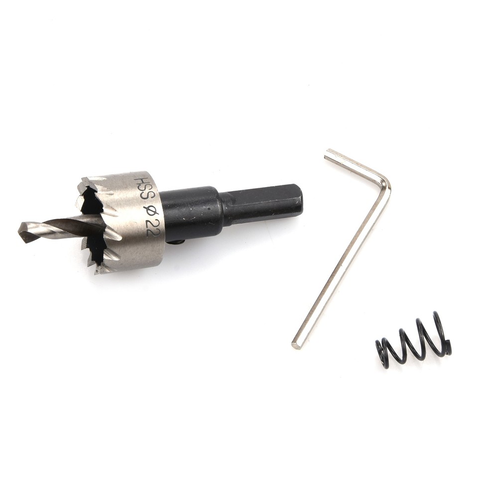 22mm HSS Drill Bit Hole Saw Tooth Set Stainless Steel Metal Alloy ...