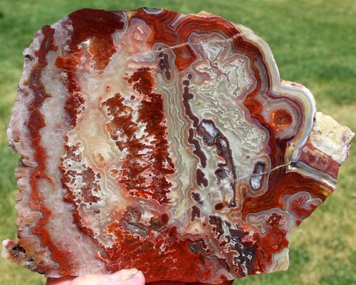 MEXICAN CRAZY LACE AGATE SLAB 320 grams rough/jasper/cab/gem/mineral ...