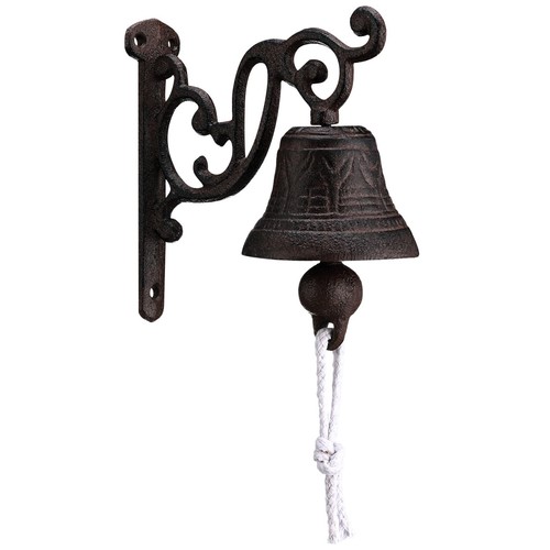 Outdoor Dinner Hanging Bell Cast Iron Wall Mounted Bell Large Heavy ...