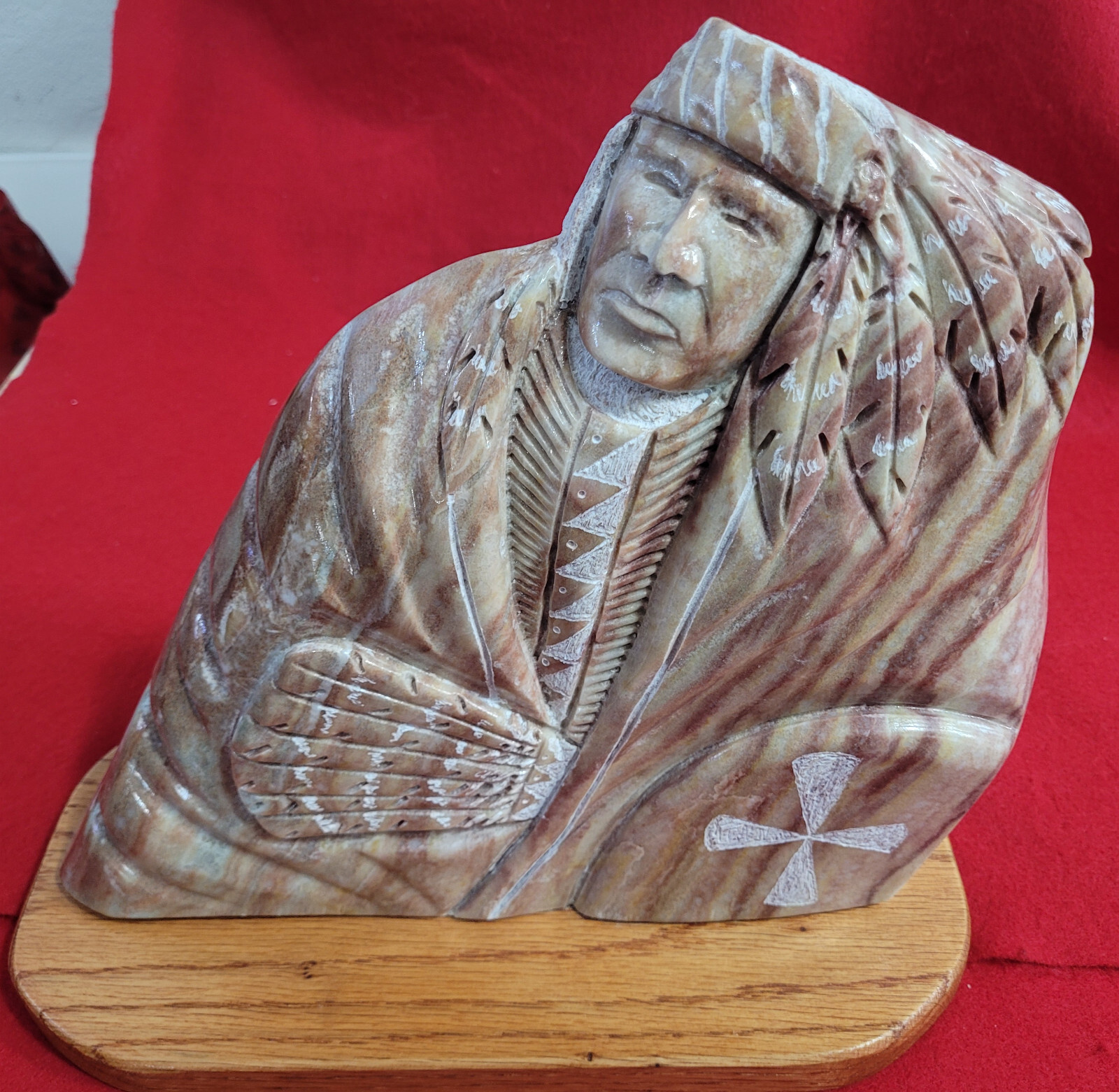 ALABASTER SIGNED KYLE TOLEDO NAVAJO INDIAN SCULPTURE NATIVE AMERICAN ...