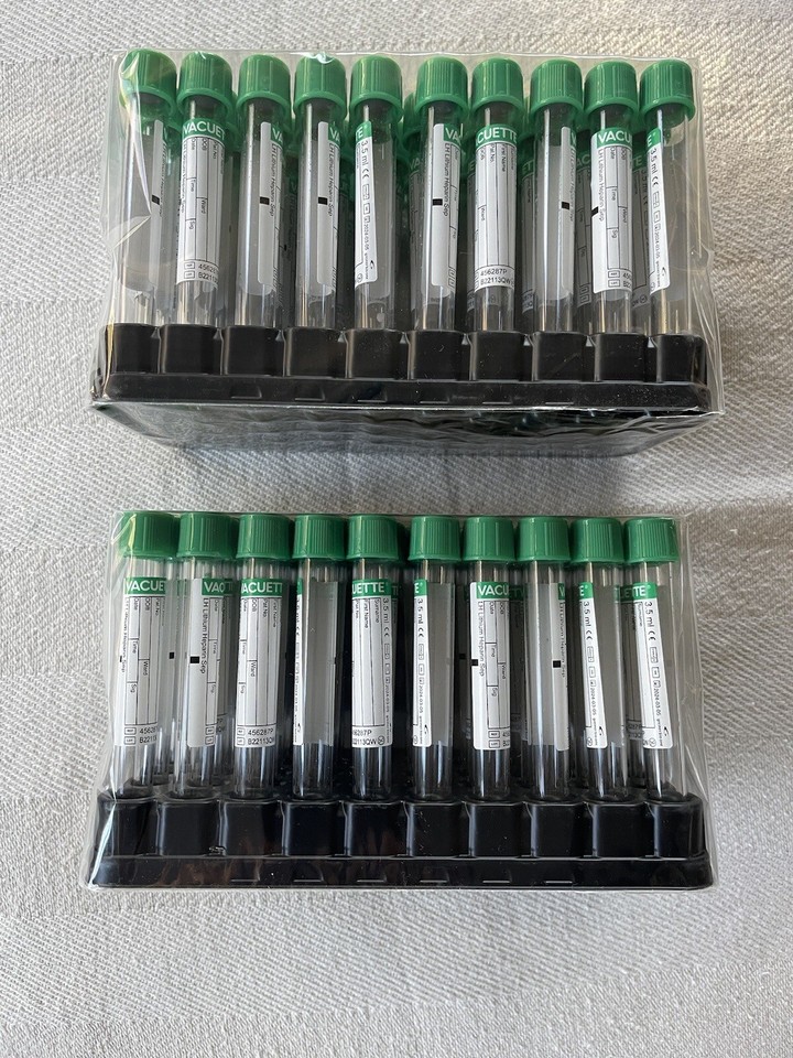 Vacuette 456287P 3.5ml Lithium Heparin Tubes Non-Ridged 13x100 Exp 3-5 ...