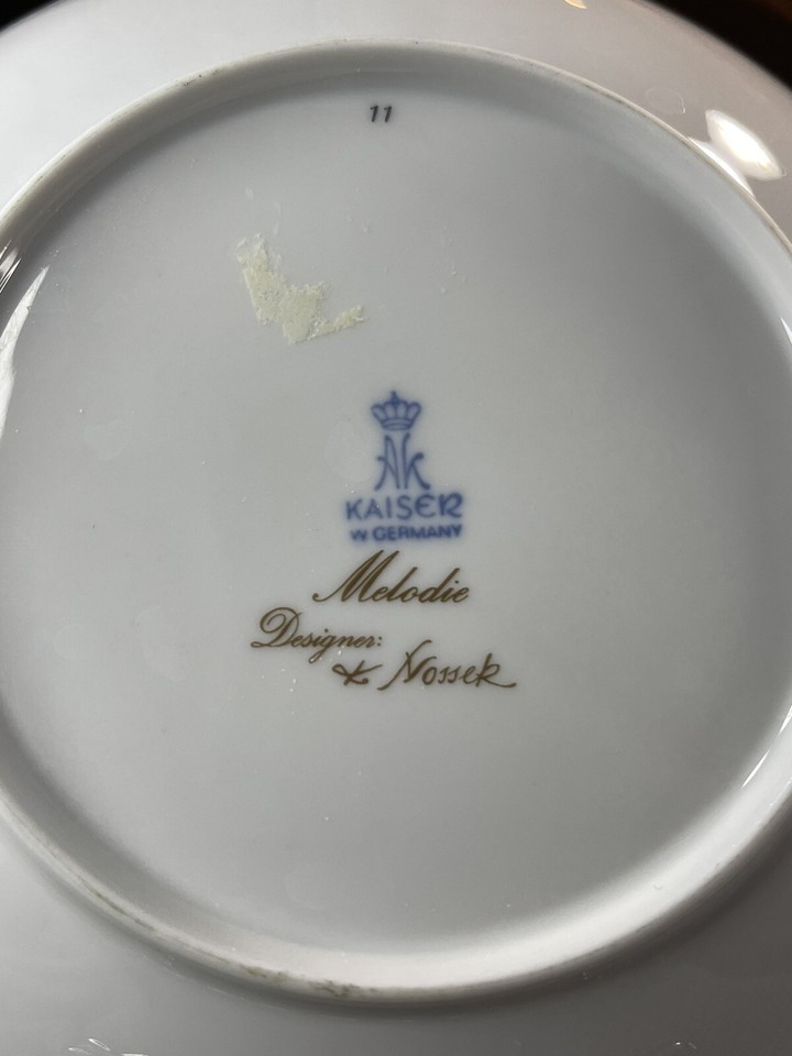 Vintage AK Kaiser West Germany “Melodie” Porcelain Plate, Gold Paradise ...