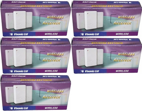 Lot of 5: Visonic WR-200 1- Channel Security System Wireless Receiver ...