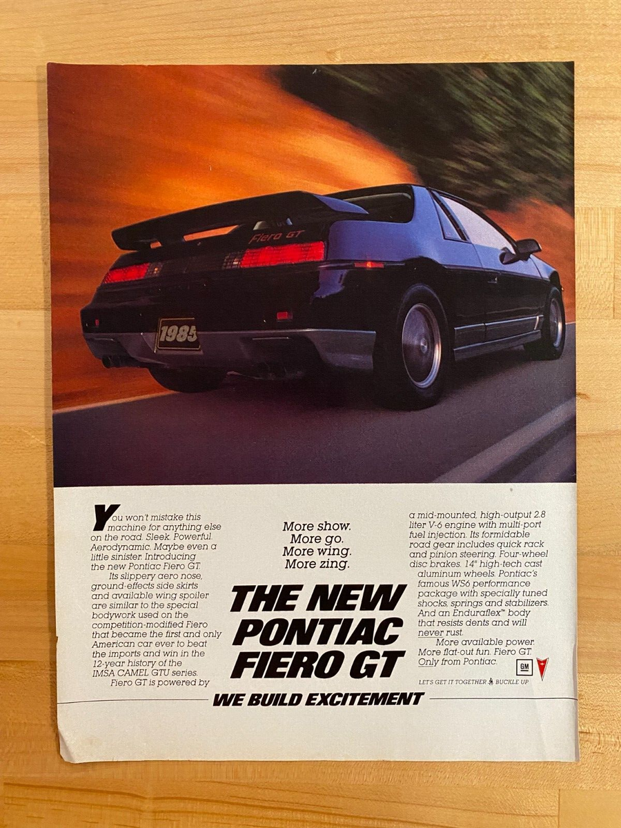Image Vintage GTU 1984 Photo A.036127 PONTIAC FIERO IMSA GTU RACE CLAY ...