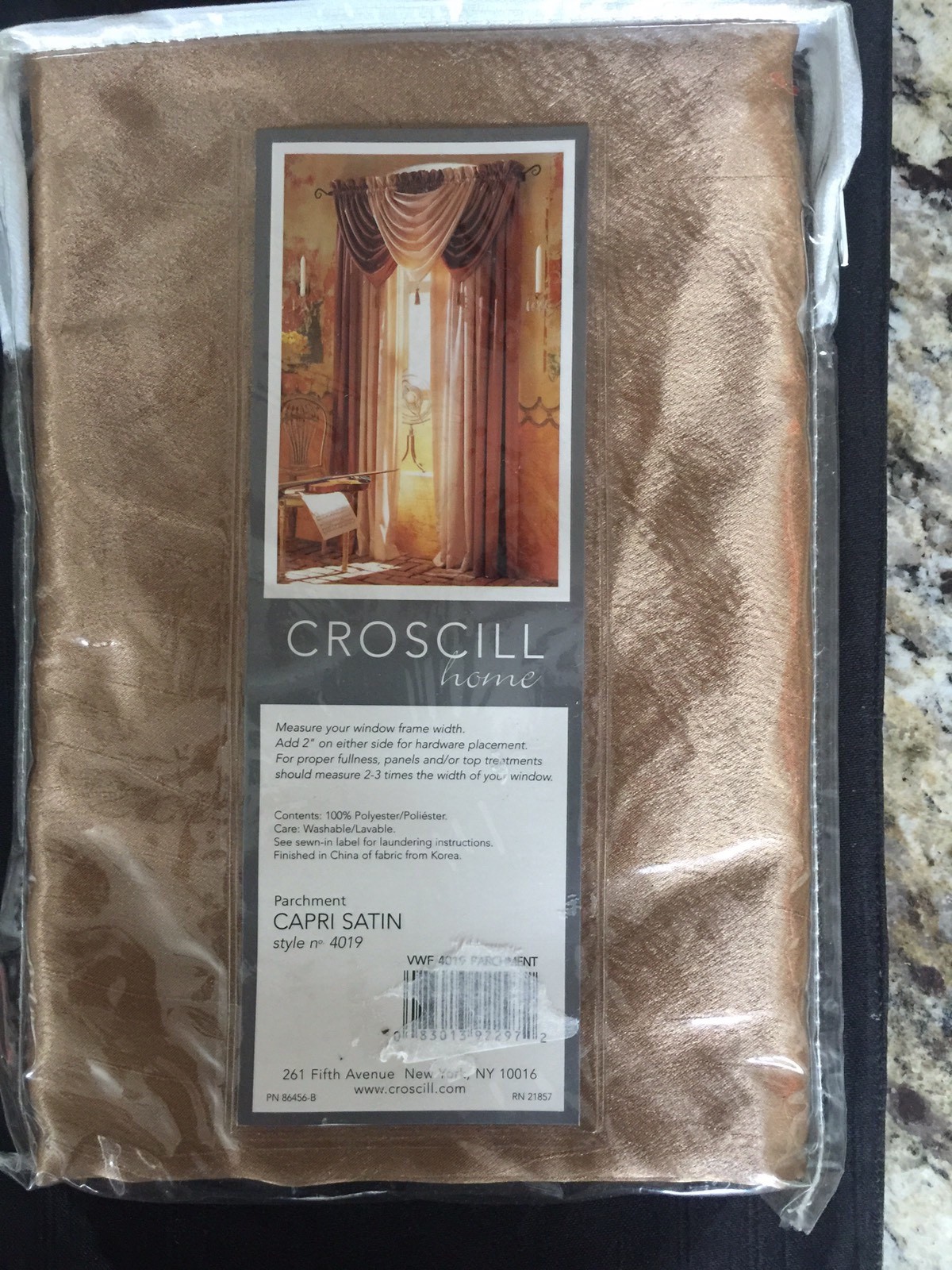CROSCILL ONE WATERFALL VALANCE 45x38 PARCHMENT CAPRI SATIN | eBay