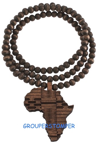 Africa Map New Pendant Necklace With 36 Inch Natural Wood Bead Chain | eBay