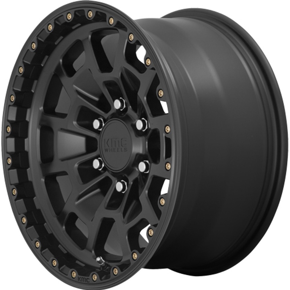 17x8.5 +0 KMC KM718 Summit 6x5.5 Satin Black Wheels (Set of 4) | eBay