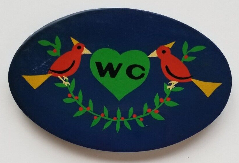 Authentic WC Water Closet Wood Toilet Door Sign Bathroom Restroom ...