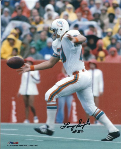 Signed 8x10 Larry Seiple Miami Dolphins Autographed photo - w/ COA | eBay