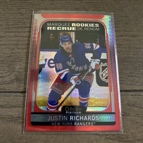 2021-22 O-Pee-Chee Platinum - Marquee Rookies Red Prism Justin Richards ...
