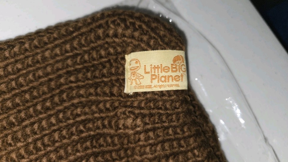 Little Big Planet Rare 2009 Brown Sackboy Beanie Hat Playstation Europe ...