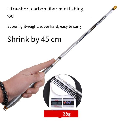 Carbon Fiber Fishing Rod Telescopic Collapsible 1 8 2 1 Meter Length ...