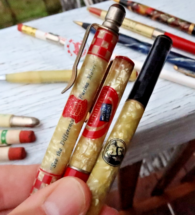 LOT Vintage Pens Pencils Bullet Advertising Champion Spark Plugs Union ...