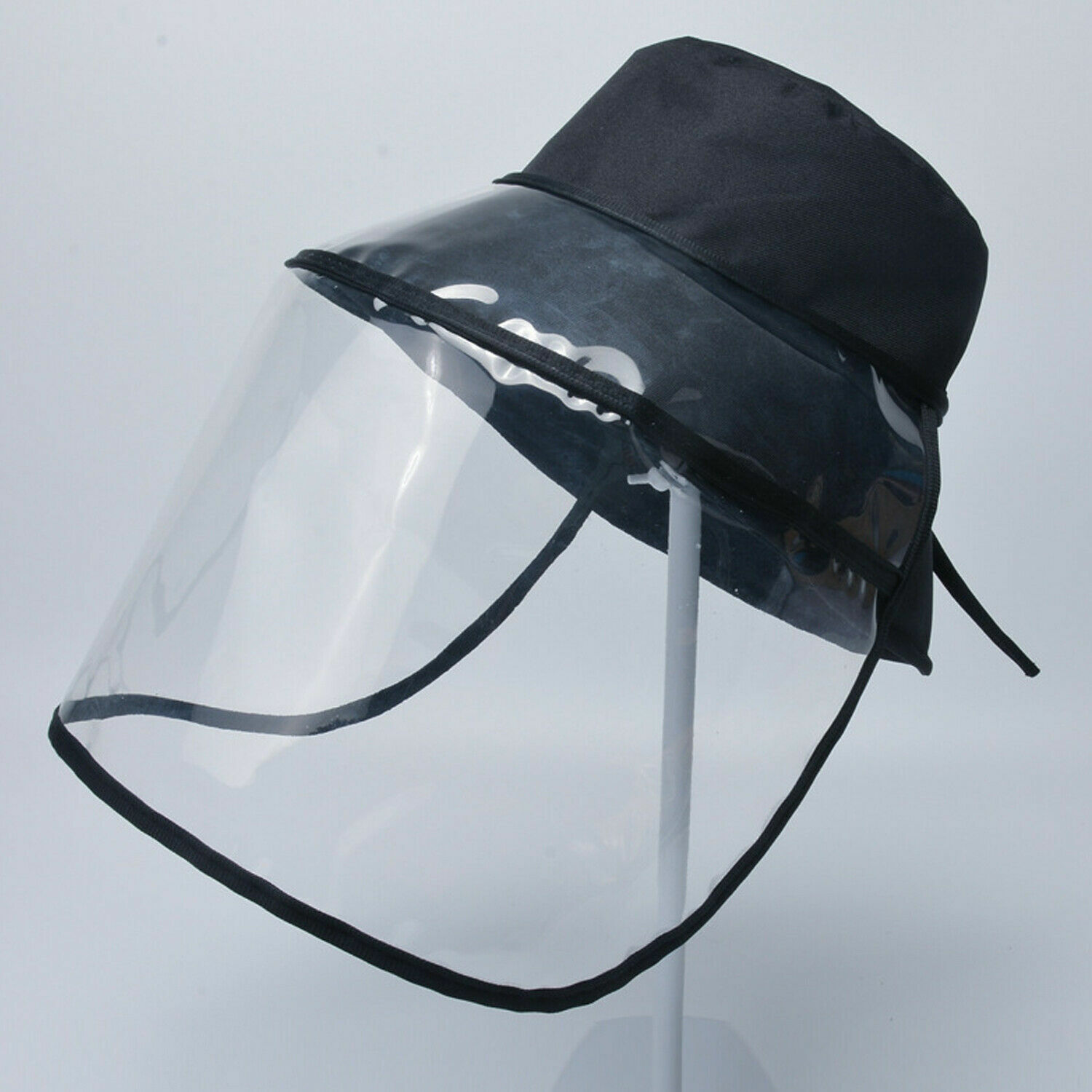 Fisherman Bucket Hat Cap with Removable Full Face Protective Visor ...