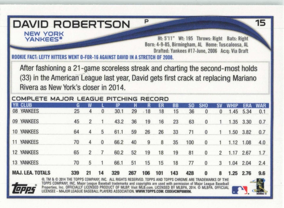 2014 Topps Chrome ⚾️ Cards #1-220 - Choose Your Card! Quantity Discount ...