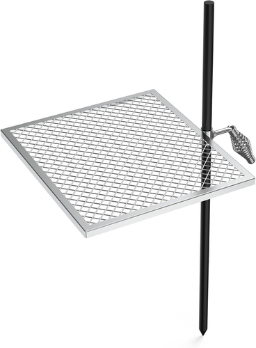 Swivel Campfire Grill Adjustable Open Fire Grill Grate, Mesh Cooking ...