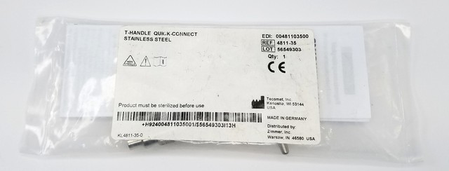 Zimmer 4811-35 Surgical Quick Connect T-handle USA for sale online | eBay