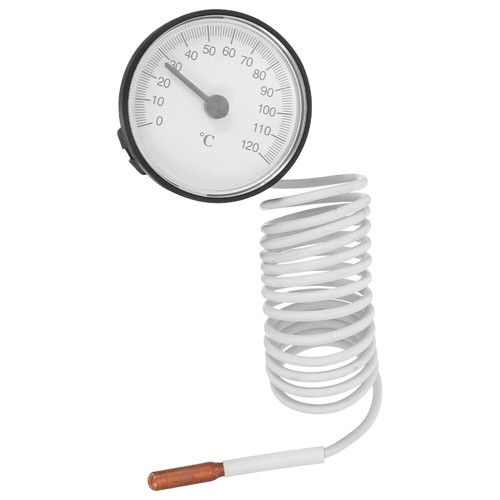 Dial Thermometer with Capillary Tube Accurate Liquid-Filled Temperature ...