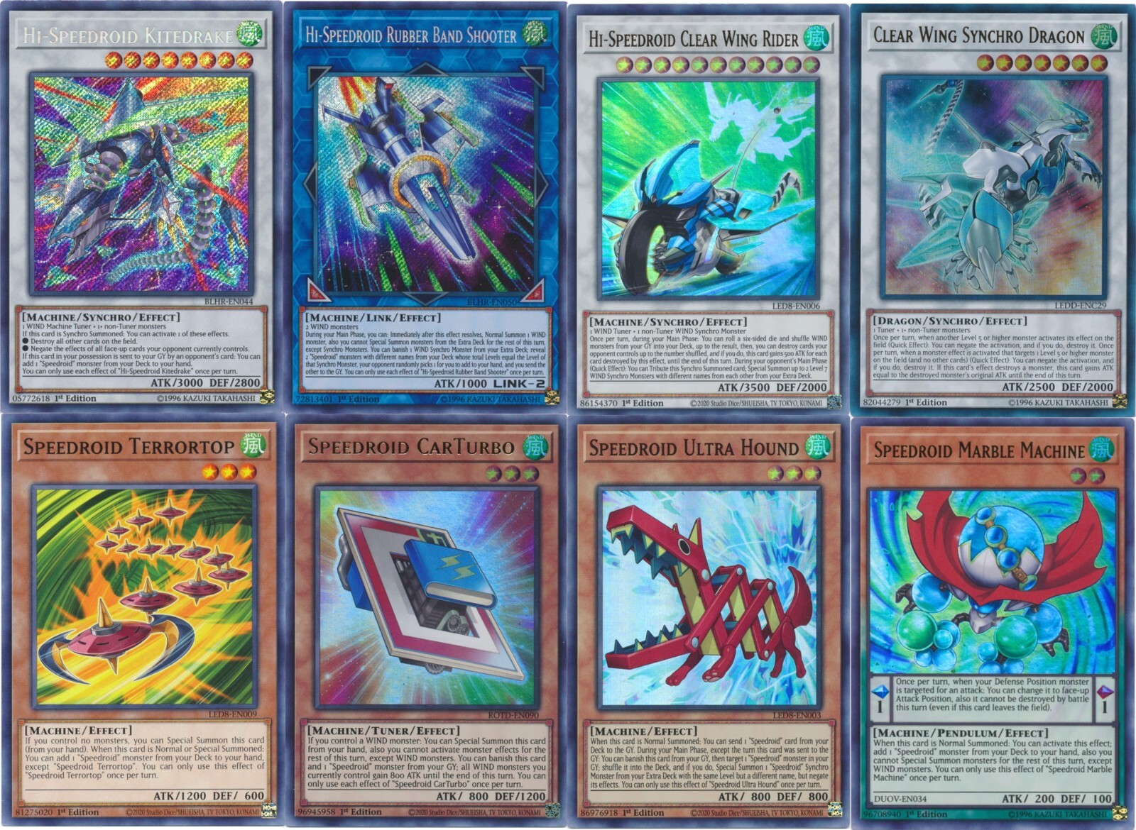 Yugioh Speedroid 2024 Deck Terrortop Ultra Hound Crystal Wing Synchro ...