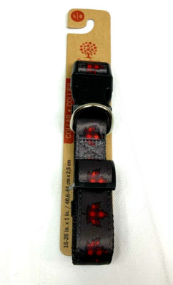 Red Canadian Maple Leaf Dog Collar SZ L/G Large NEW CANADIANA | eBay