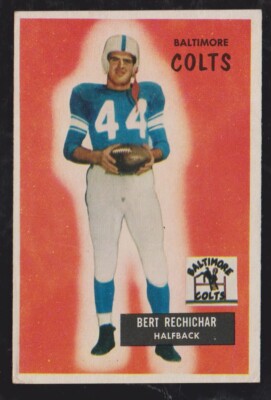 1955 BOWMAN FOOTBALL #20 BERT RECHICHAR NM SHARP *** FREE SHIPPING ...
