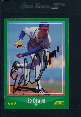 1988 Score #379 Ed Olwine Braves Signed Auto *30597 | eBay