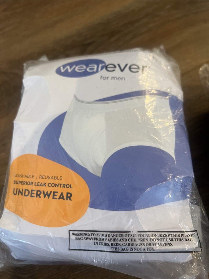 2 Wearever Mens Pack Maximum Absorbent Underwear 46 To 48 Gray | eBay